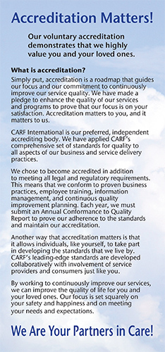 Accreditation Matters Consumer Cards: CARF International Online Store